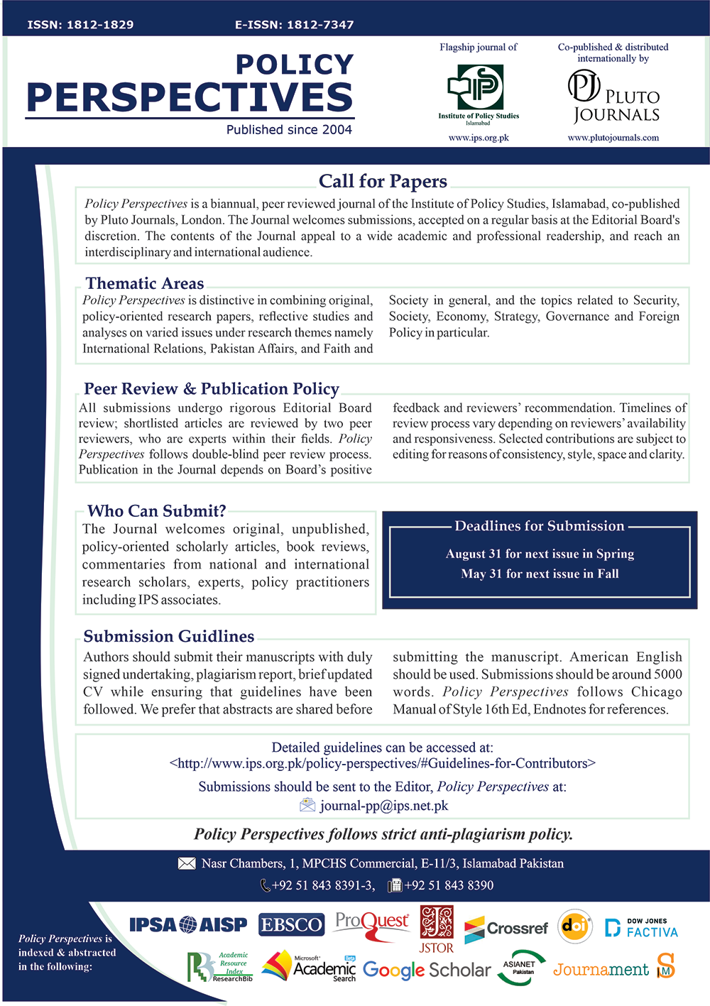 Policy Perspectives - Institute of Policy Studies